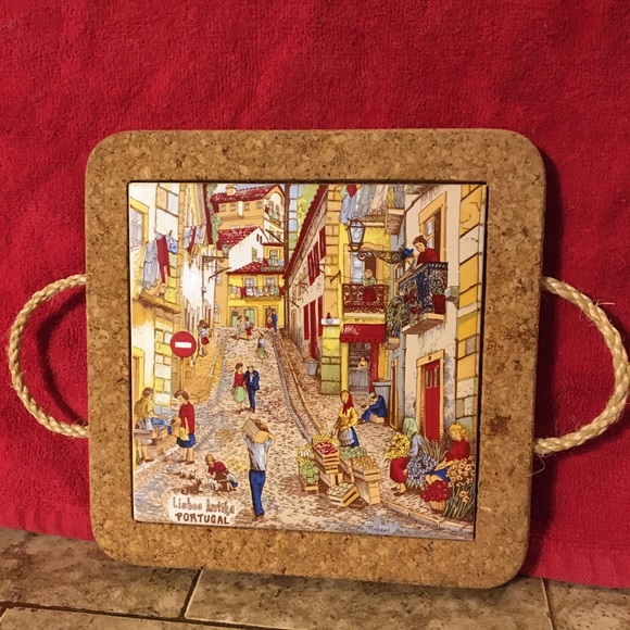 Accents | Tile And Cork Hot Plate Lisboa Antiga Portugal Decor Kitchen ...